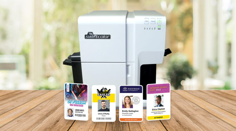 Explore the SCC-4000D Badge Printer: Get a Free Sample Packet - SwiftColor